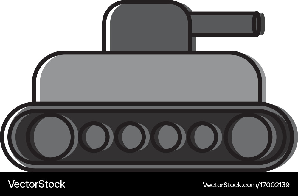 Weltkriegskampftank mit Kanonen zur Seite Vektorbild