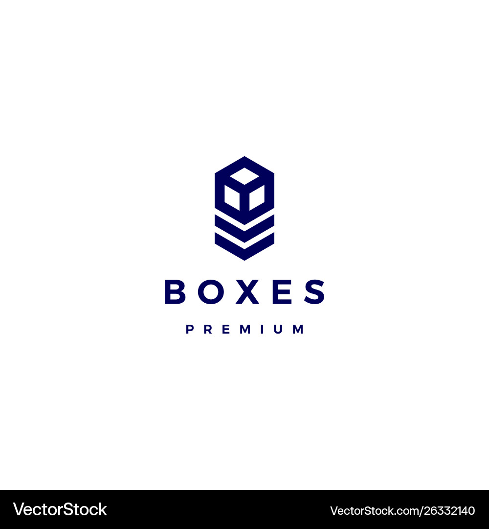 Box cube logo icon Royalty Free Vector Image - VectorStock