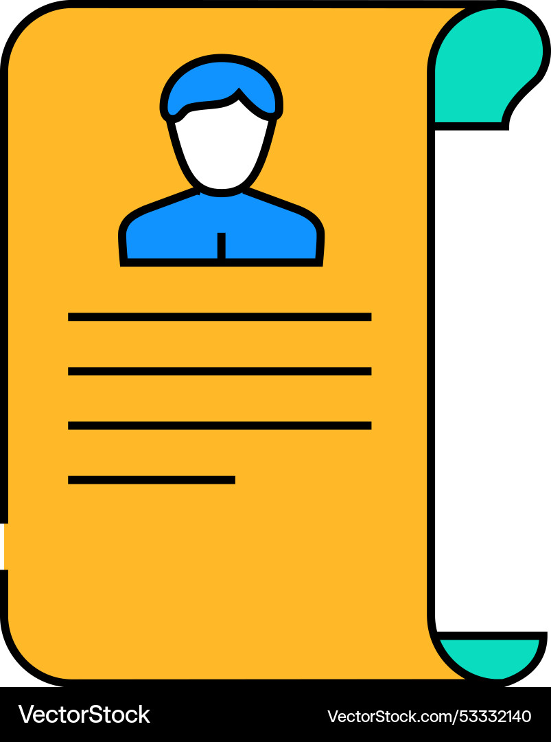 Death certificate icon color Royalty Free Vector Image