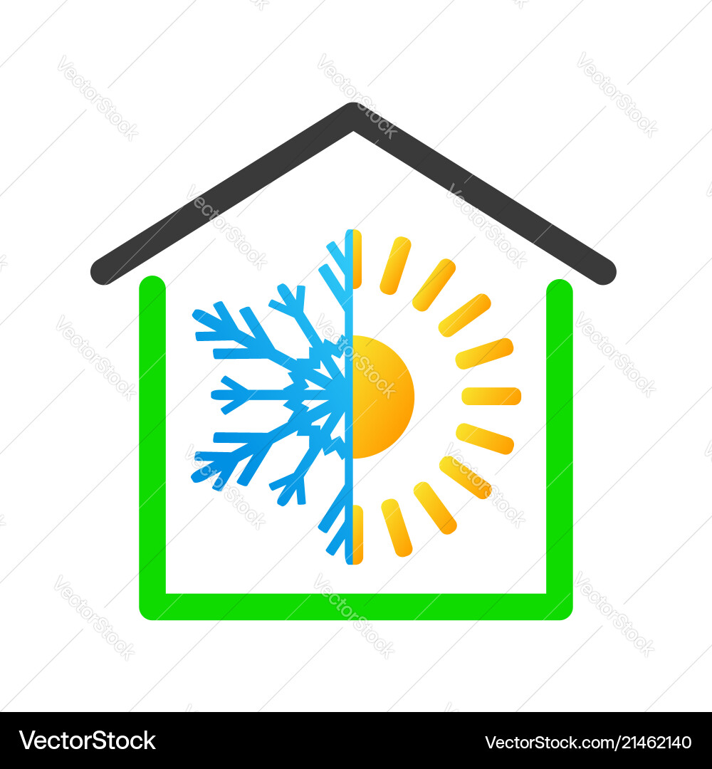 House Climate Control Icons Royalty Free Vector Image
