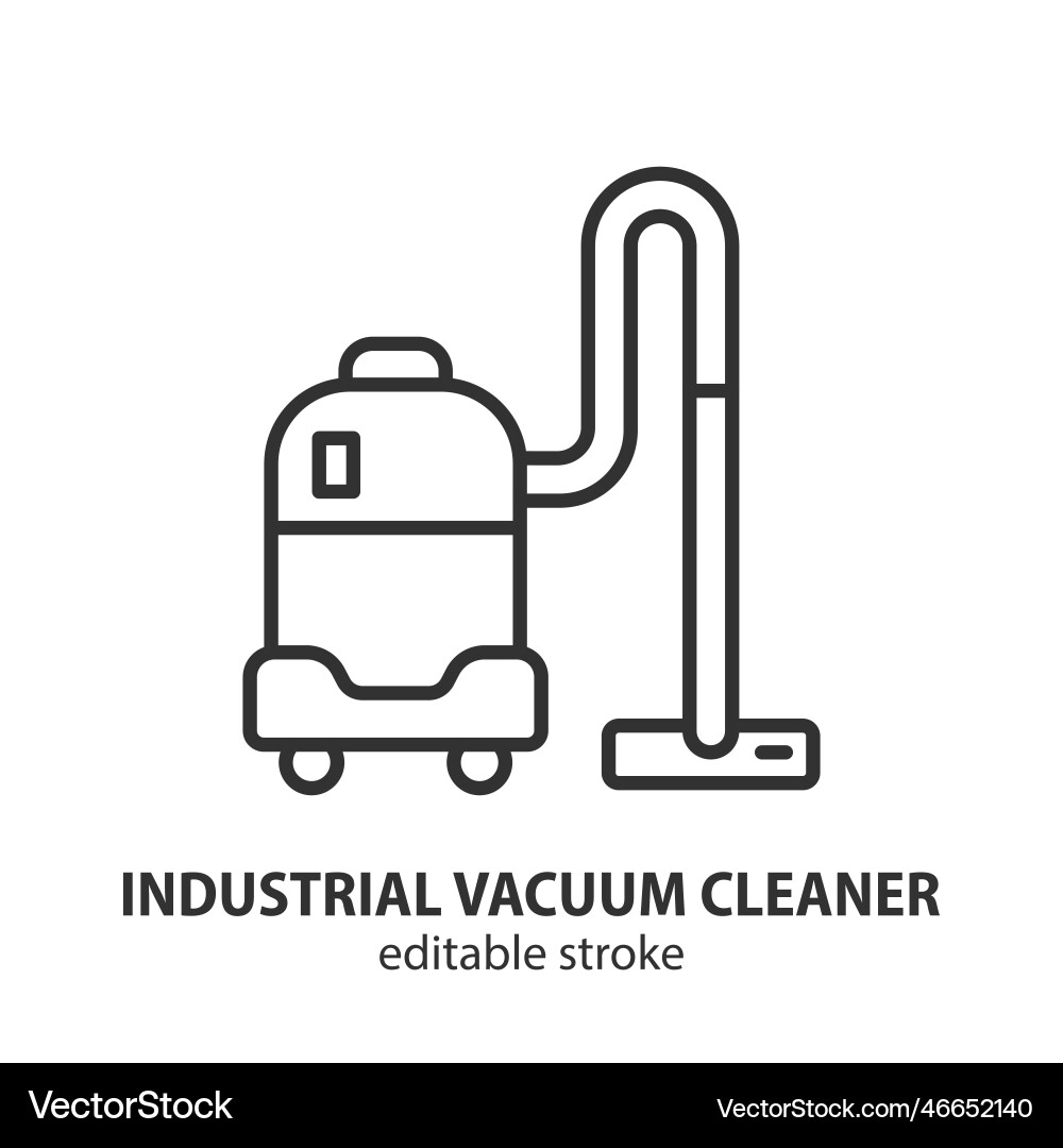 Industrial vacuum cleaner line icon Royalty Free Vector