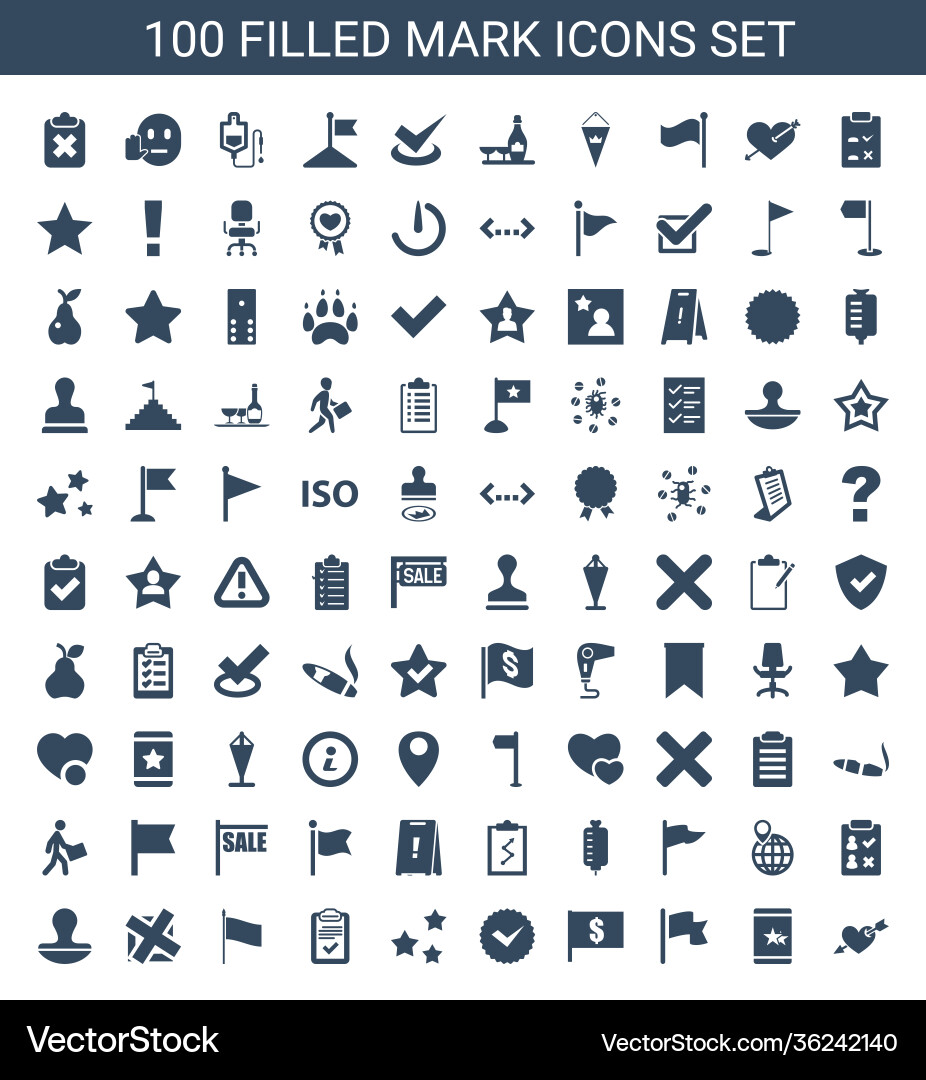 Mark icons Royalty Free Vector Image - VectorStock