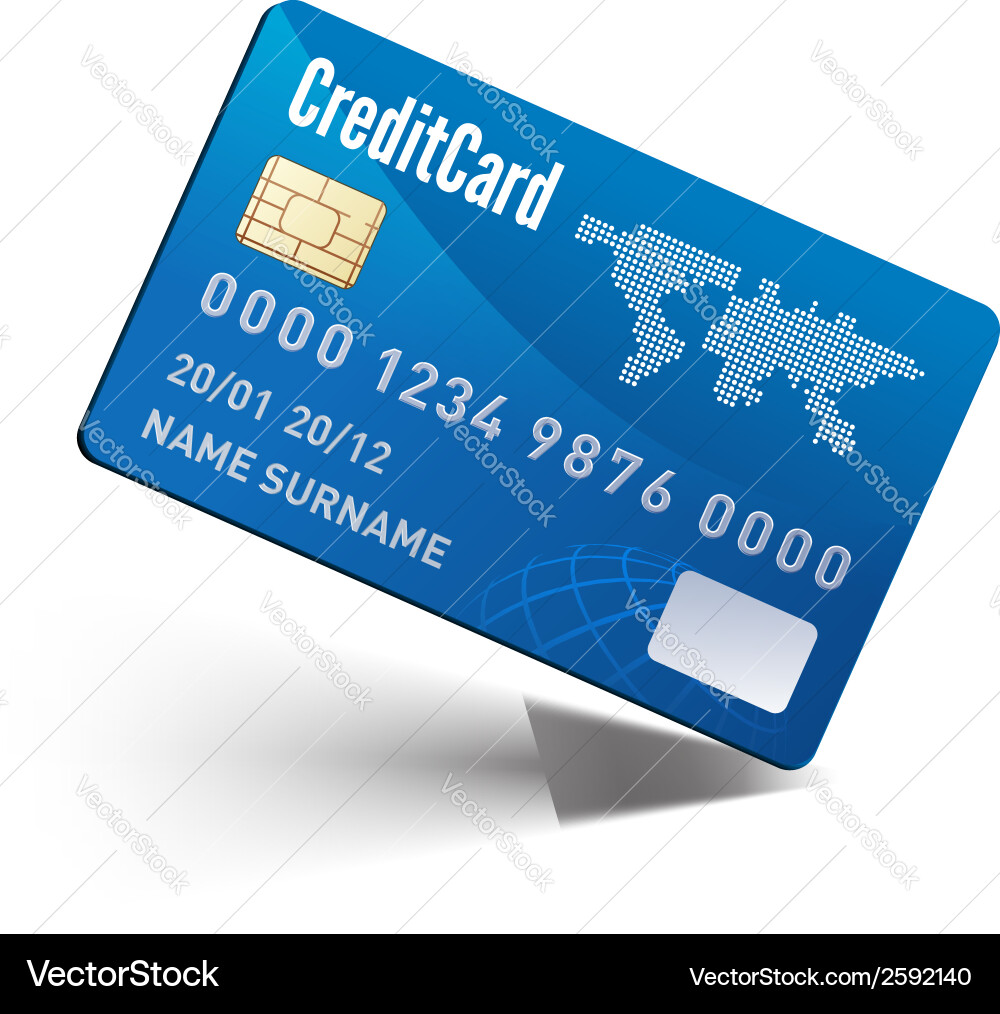 Realistic credit card Royalty Free Vector Image