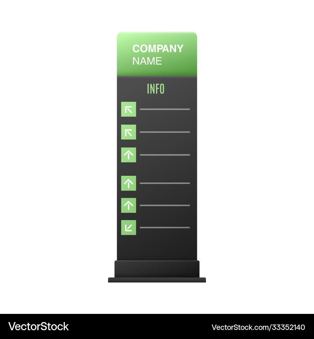 Realistic signboard Royalty Free Vector Image - VectorStock