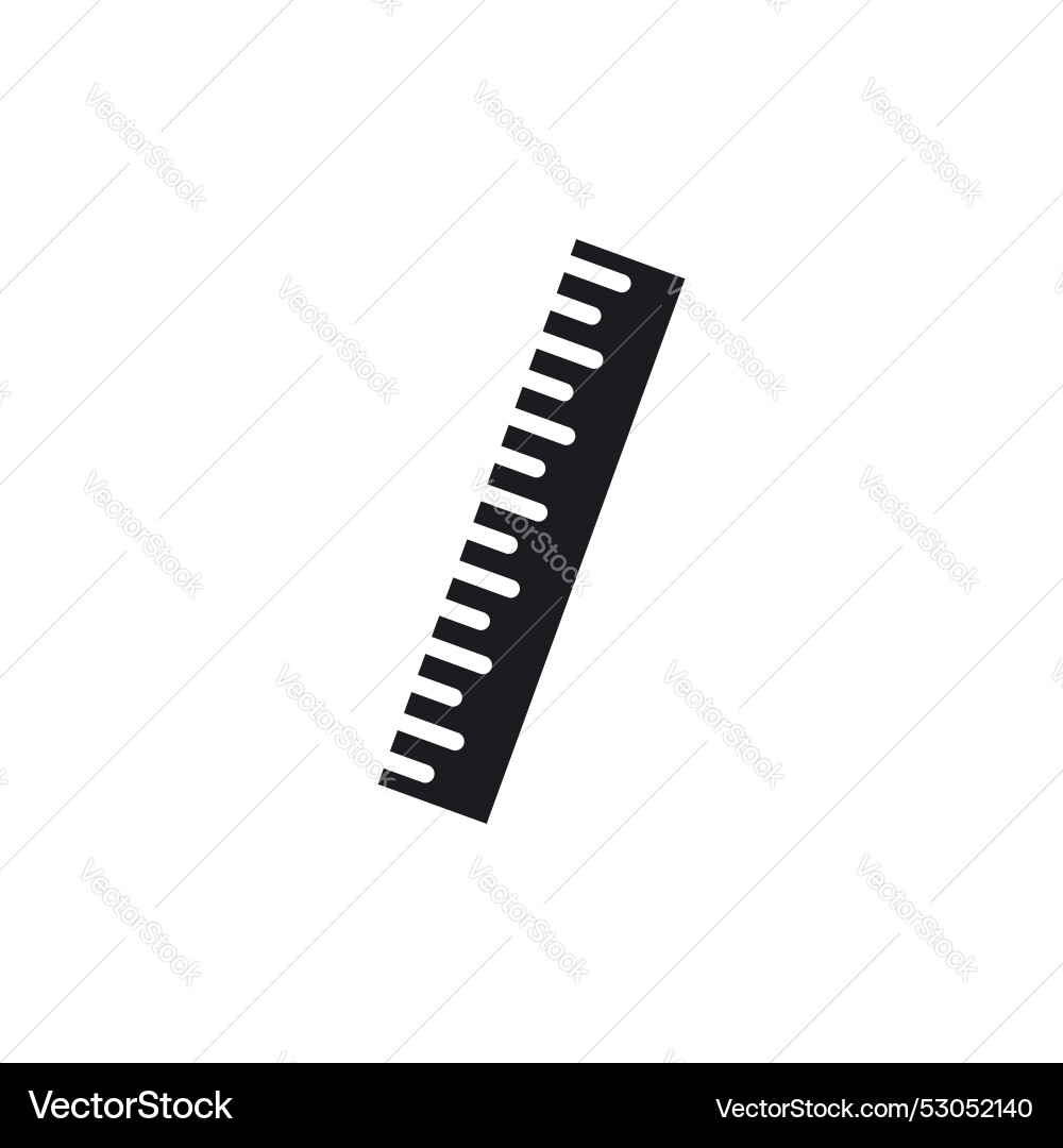 School ruler icon set size height distance Vector Image