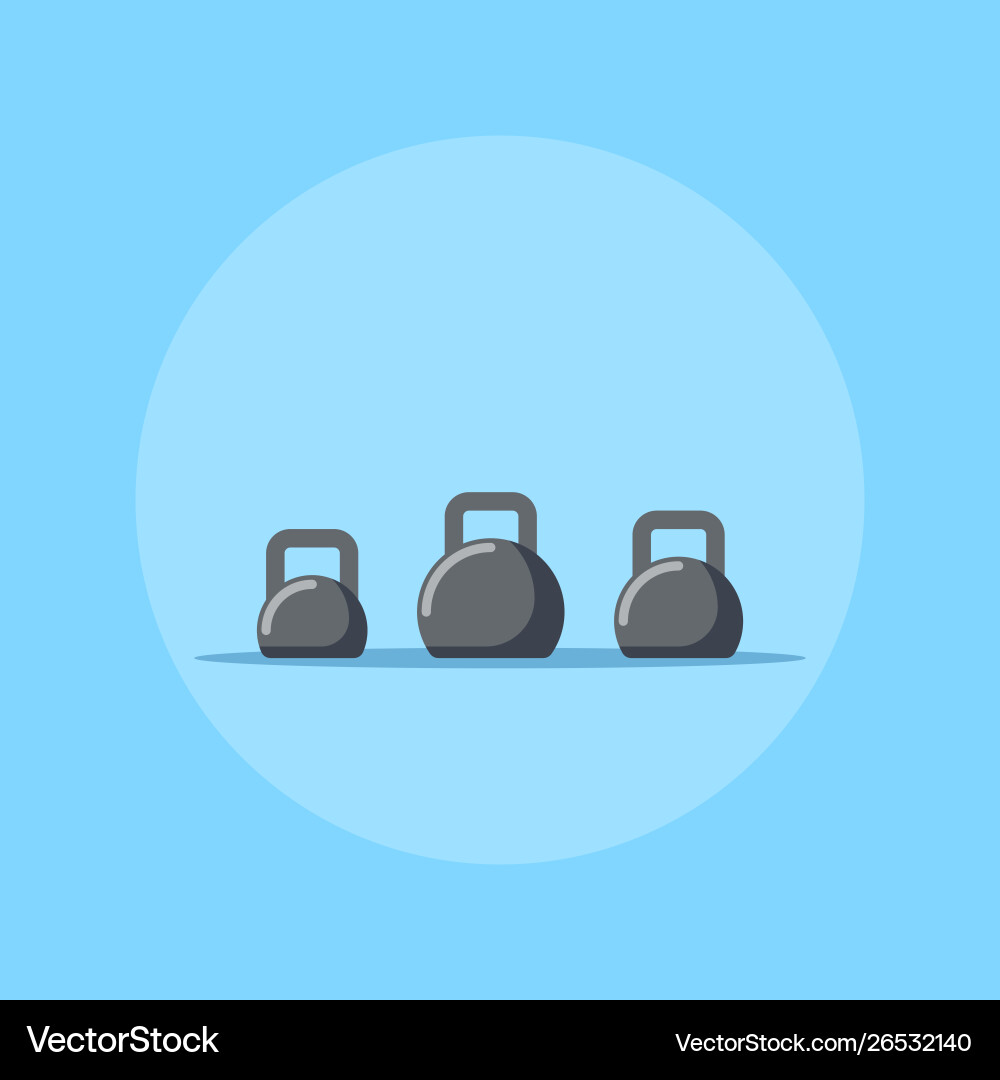 Set kettlebells Royalty Free Vector Image - VectorStock