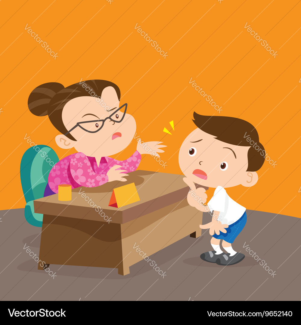 Teacher and student Royalty Free Vector Image - VectorStock