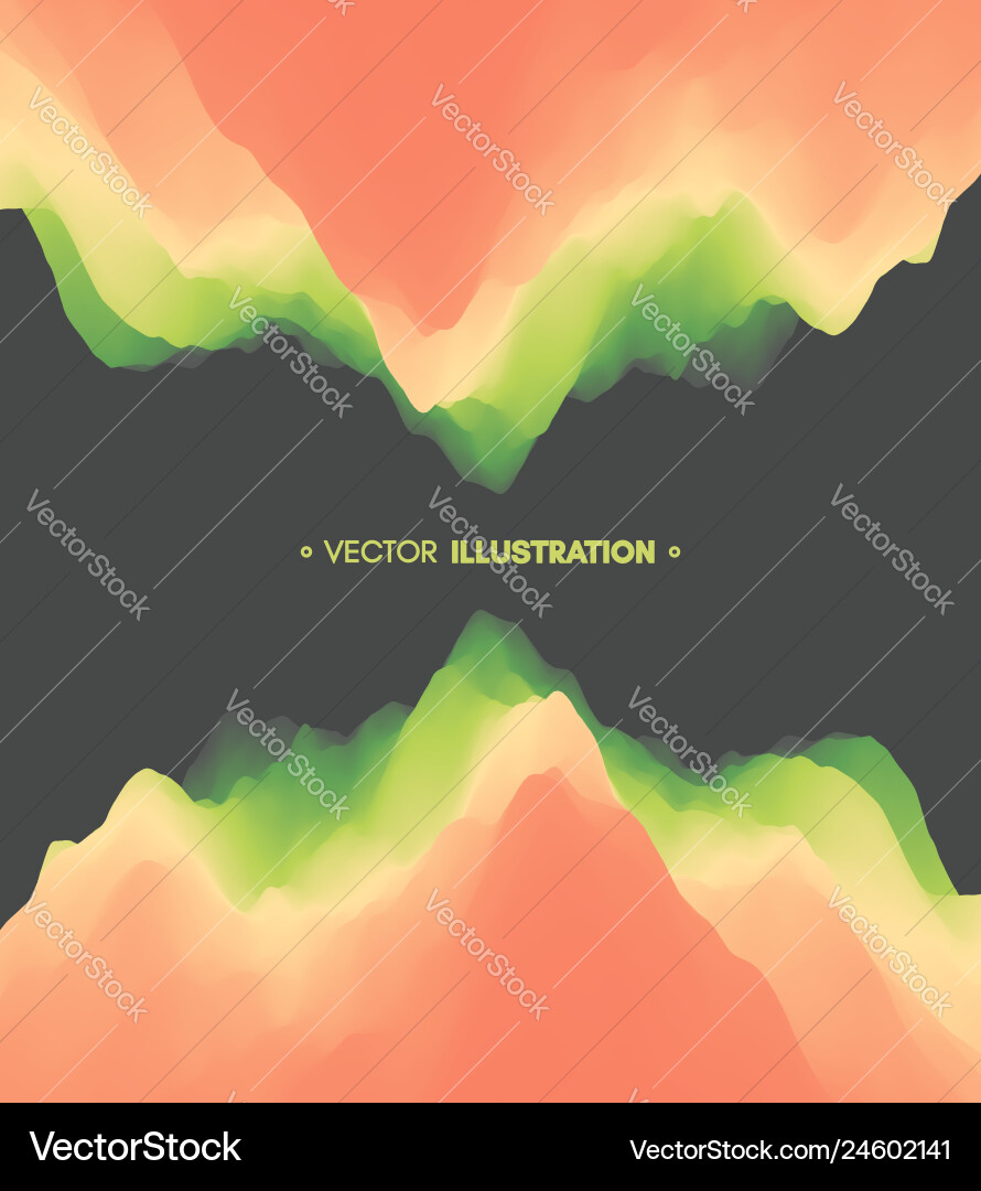 Abstract wavy background with reflection trendy Vector Image