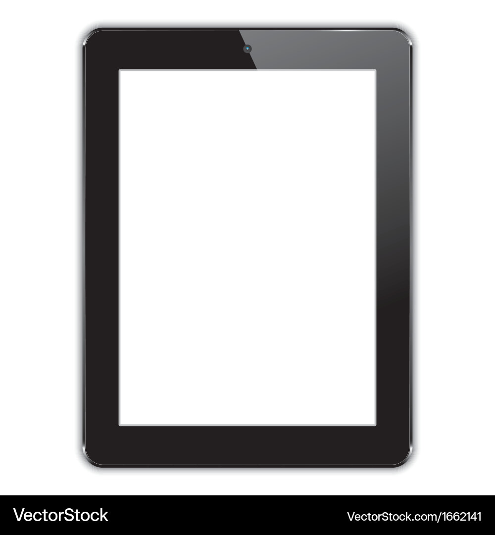 Black Tablet Computer Royalty Free Vector Image