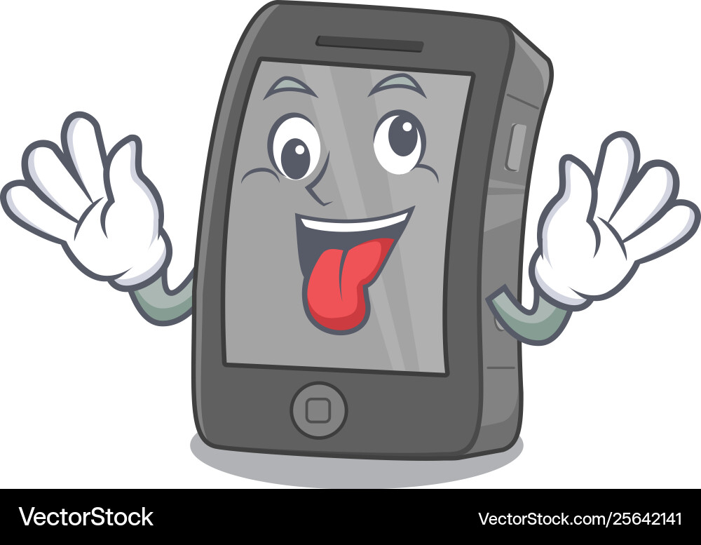 Crazy ipad in a cartoon shape Royalty Free Vector Image