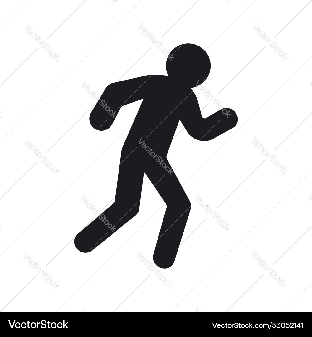 Running icon set athlete man run symbol person Vector Image