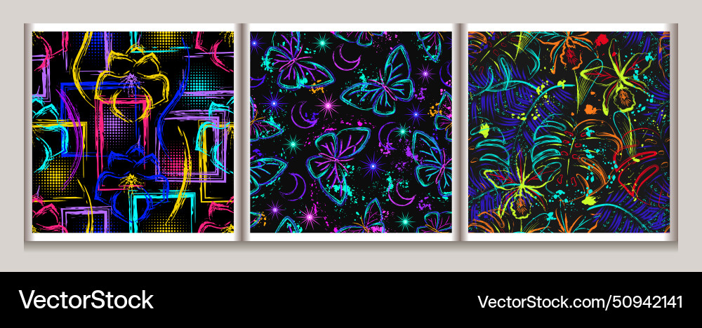 Seamless fantasy pattern with tropical foliage Vector Image