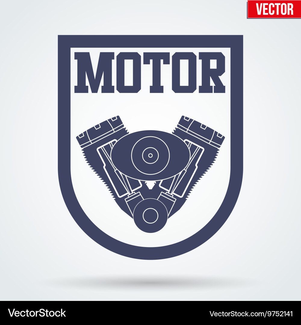 Vintage motor service signs and label Royalty Free Vector