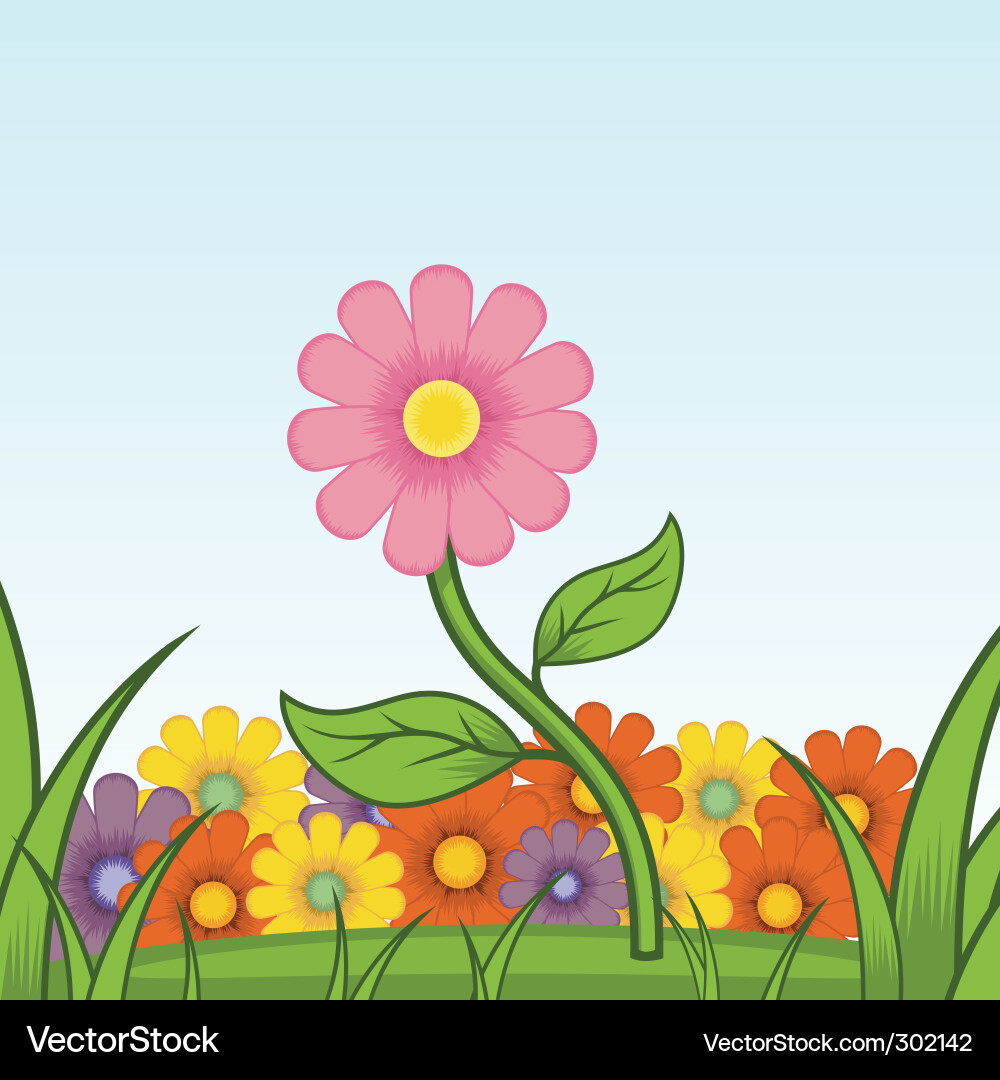 Beautiful flower Royalty Free Vector Image - VectorStock