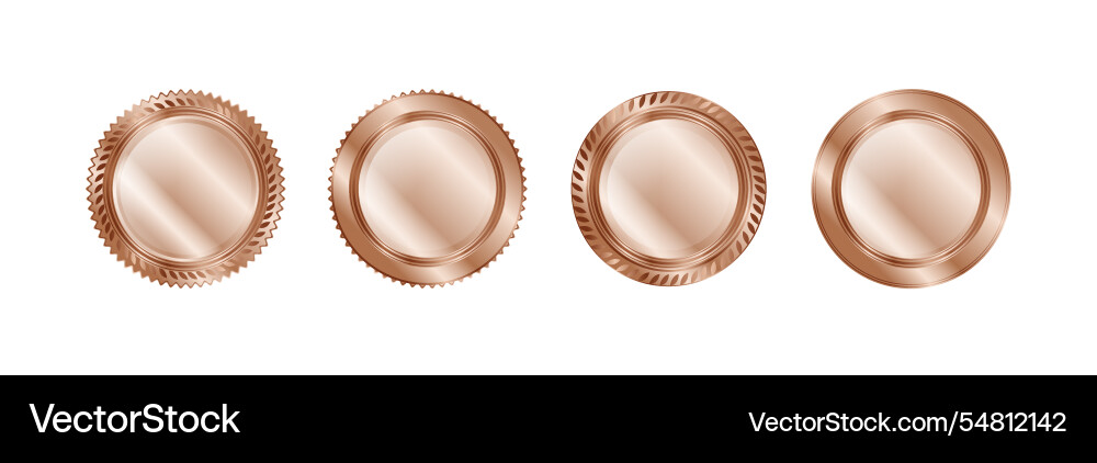 Copper medal of award Royalty Free Vector Image