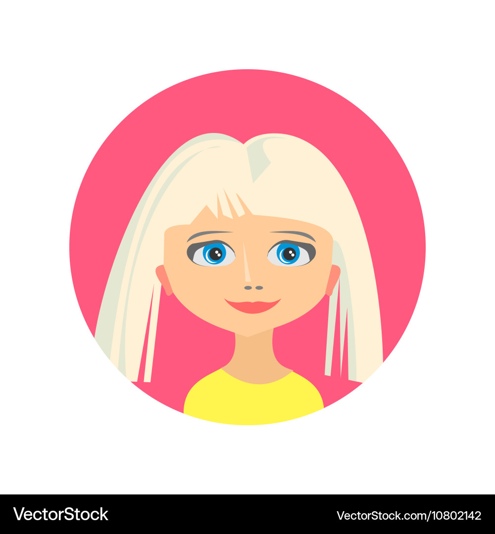Female face avatar profile head Royalty Free Vector Image