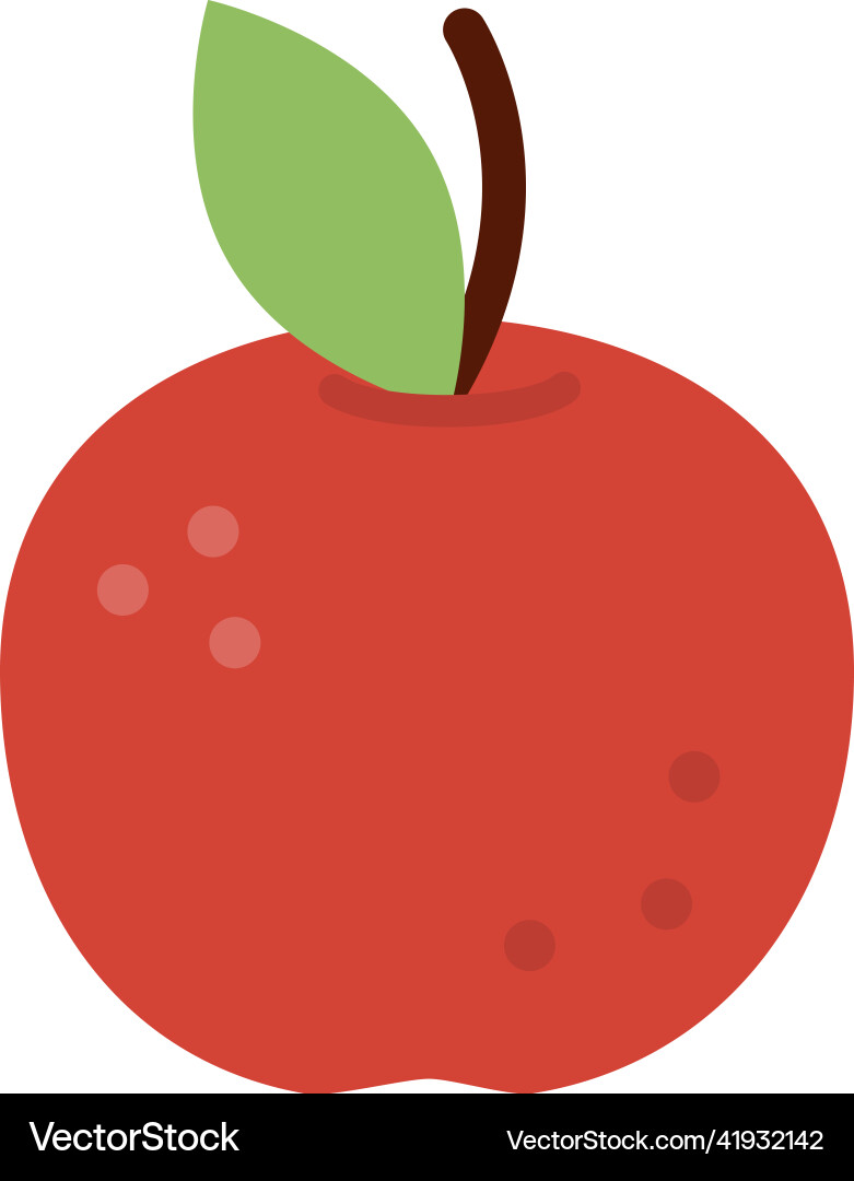 Fresh Red Apple Icon Royalty Free Vector Image