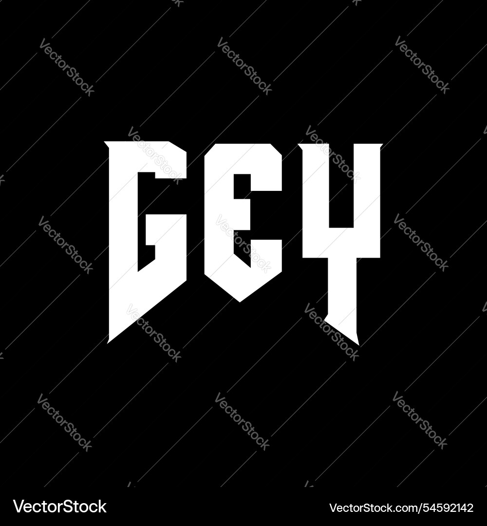 Gey letter logo design for technology company Vector Image