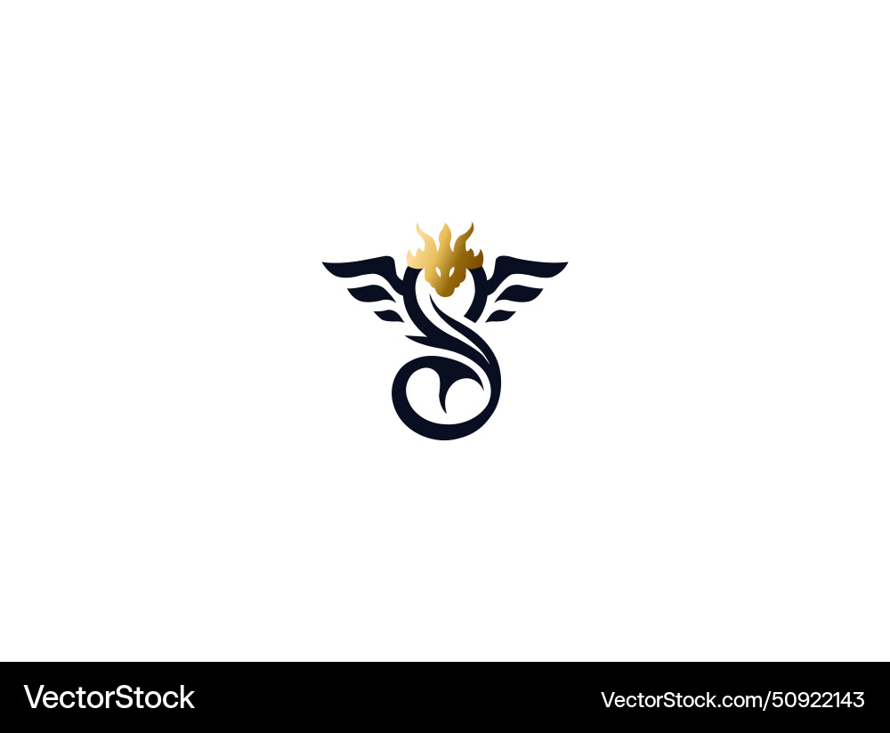 Dragon crest logo Royalty Free Vector Image - VectorStock
