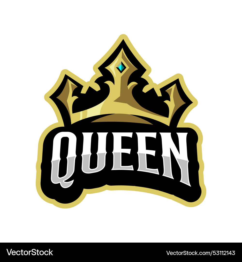 Queen logo Royalty Free Vector Image - VectorStock