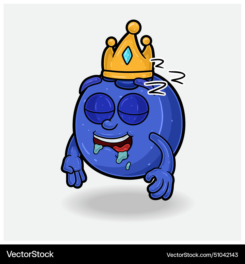 Sleep expression with blueberry fruit crown Vector Image