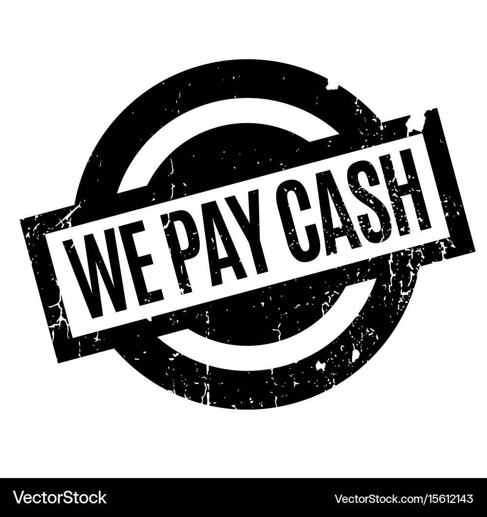 We pay cash rubber stamp Royalty Free Vector Image