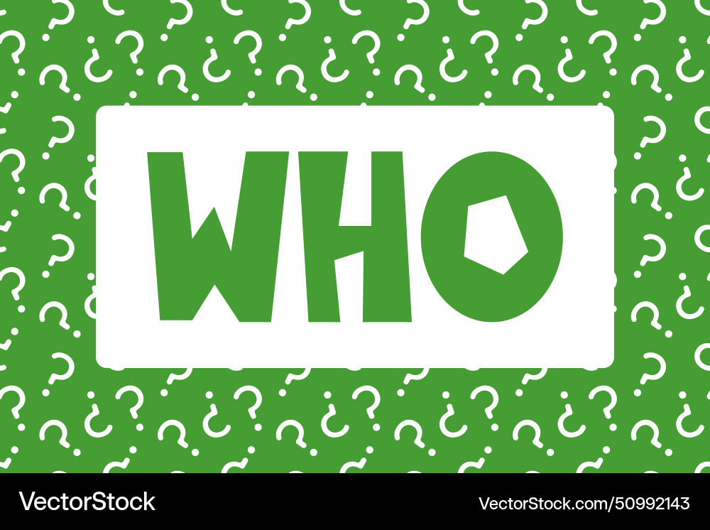 Who word on seamless pattern background Royalty Free Vector