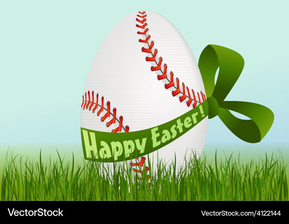Baseball easter egg Royalty Free Vector Image - VectorStock