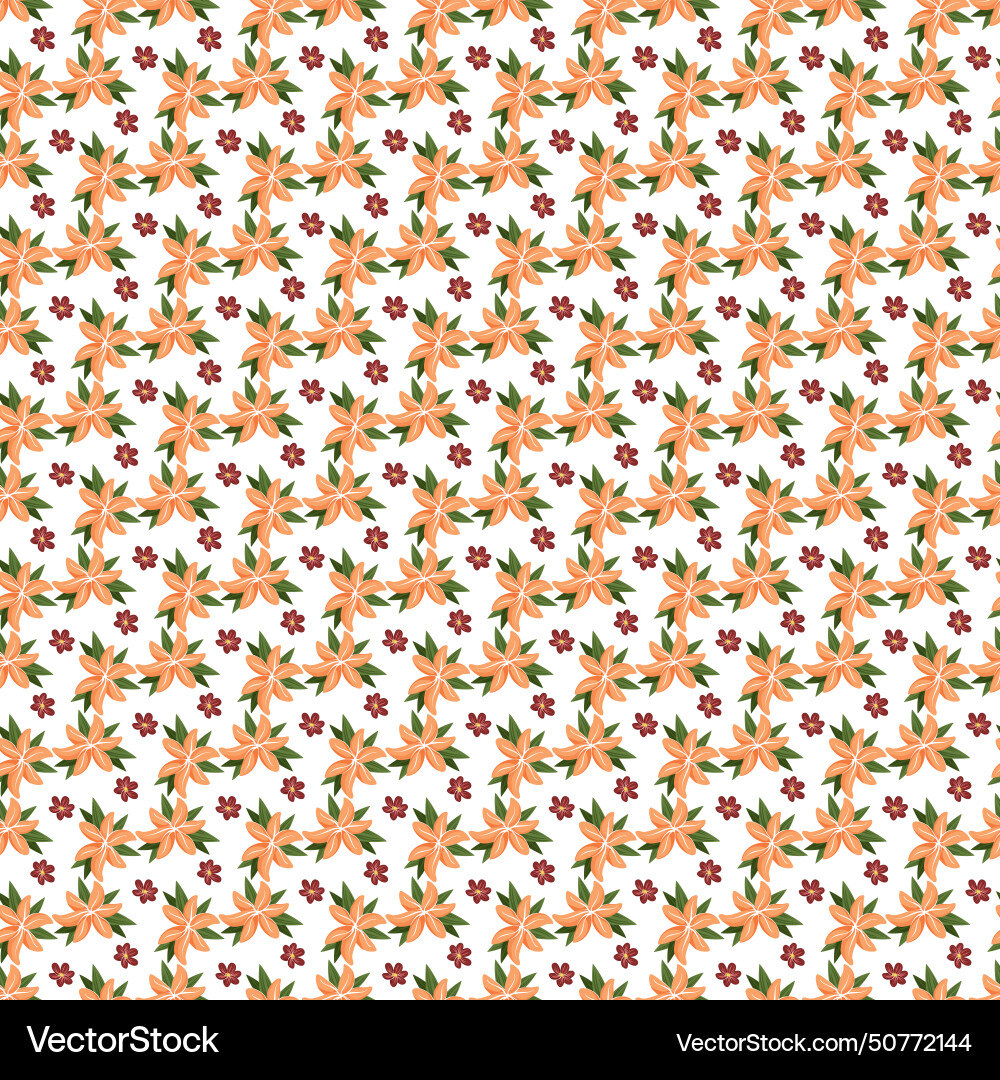 Floral pattern pretty flowers white background Vector Image