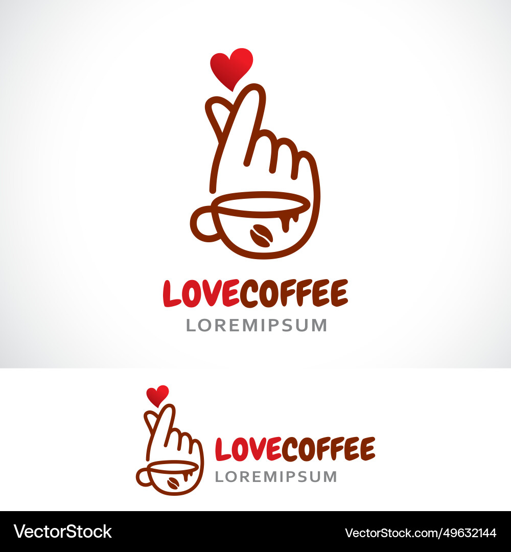 Love coffee logo design template Royalty Free Vector Image
