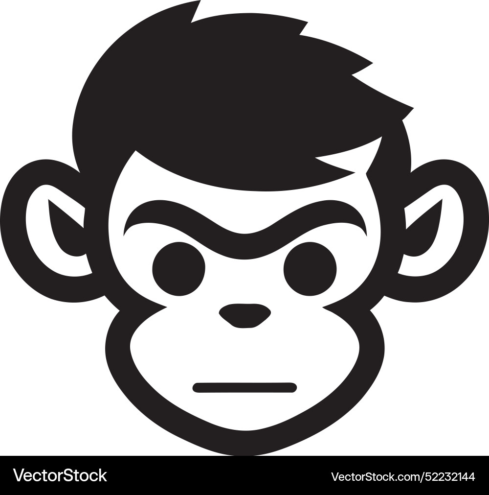 Monkeys a guide to digital primate portraits Vector Image