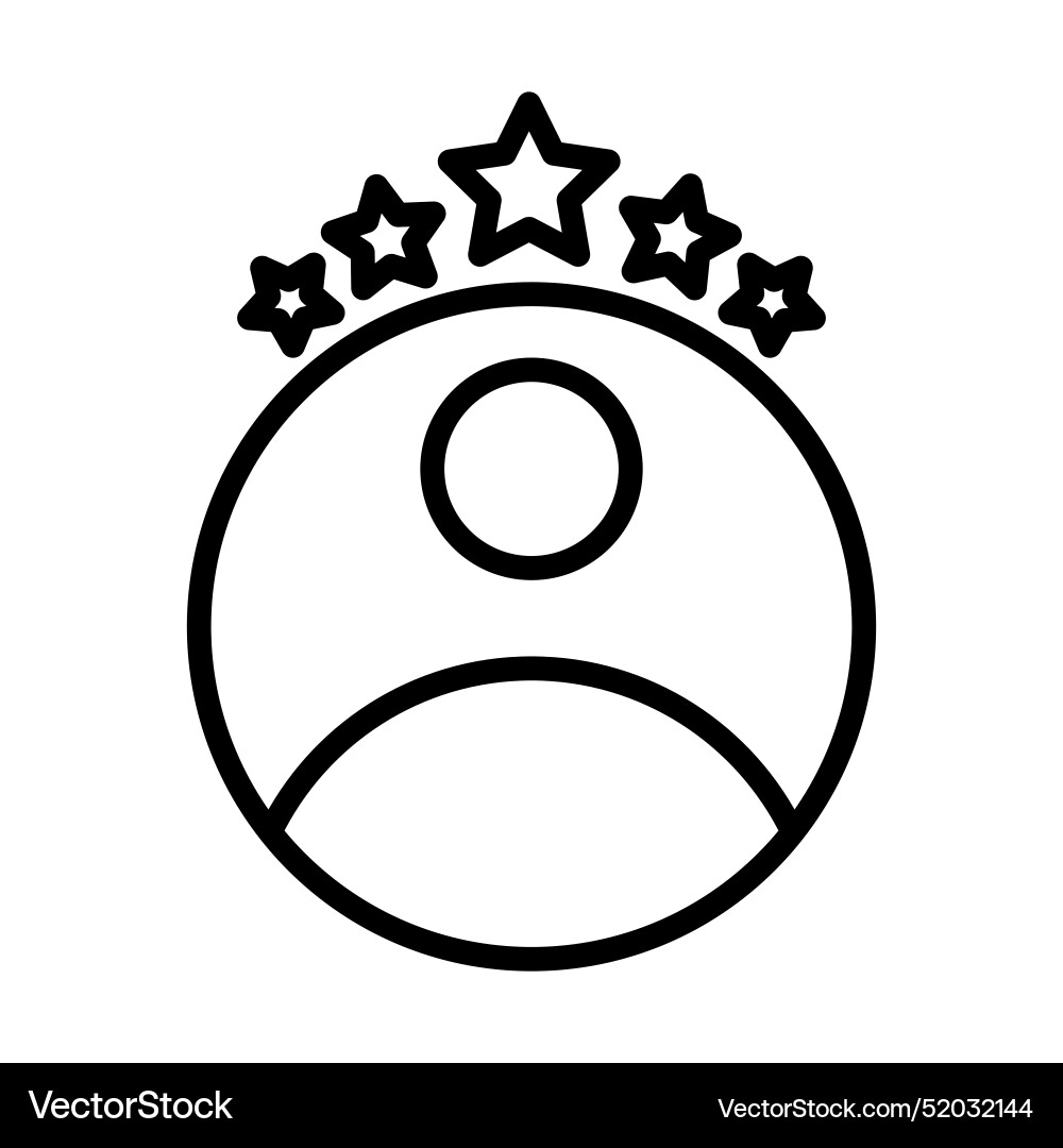 Rating employee icon linear logo mark in black Vector Image