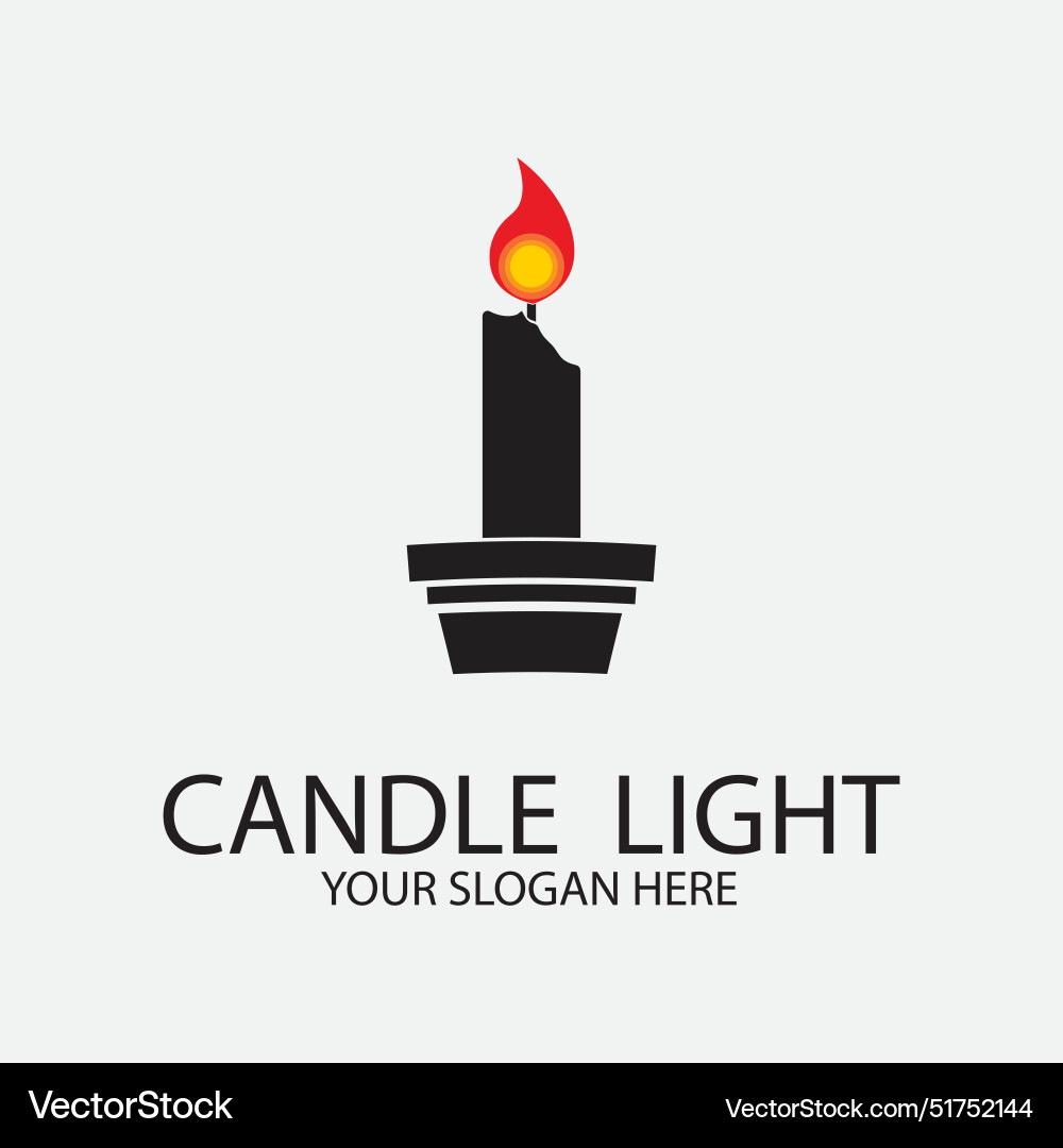 Romantic candlelight icon logo Royalty Free Vector Image