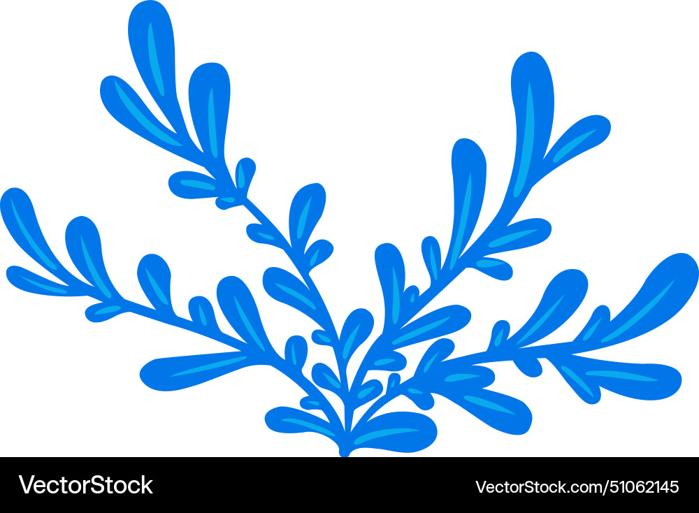 Abstract seaweed sea grass and coral Royalty Free Vector