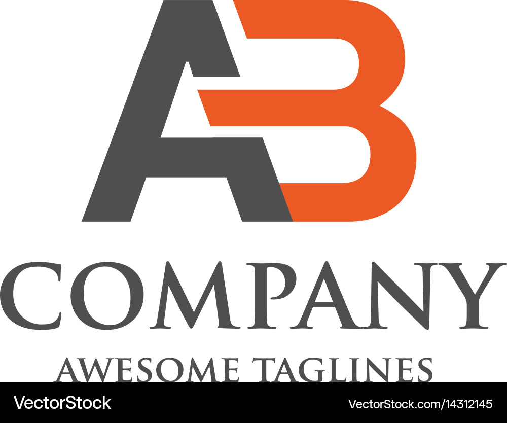 Creative letter ab logo Royalty Free Vector Image