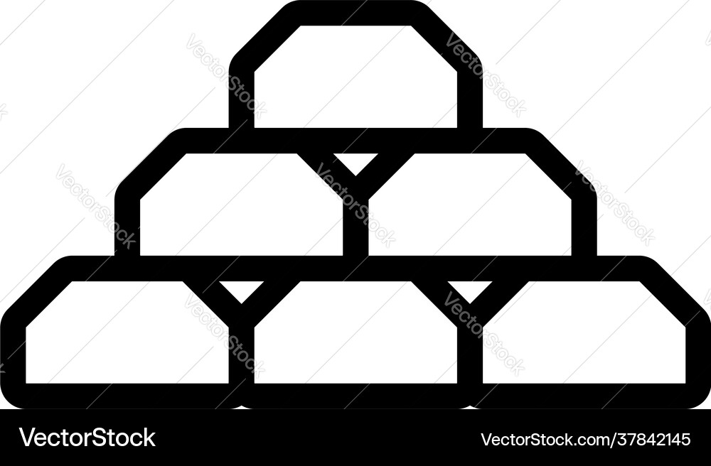Gold bullion icon Royalty Free Vector Image - VectorStock