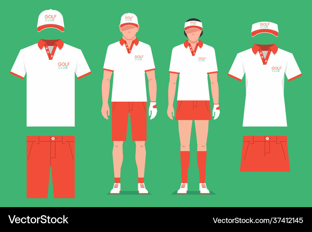 Golf clothes Royalty Free Vector Image - VectorStock