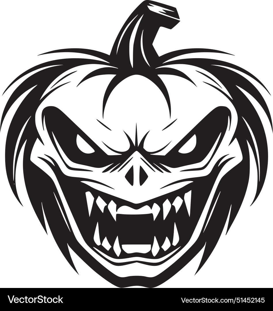 Halloween - black and white Royalty Free Vector Image
