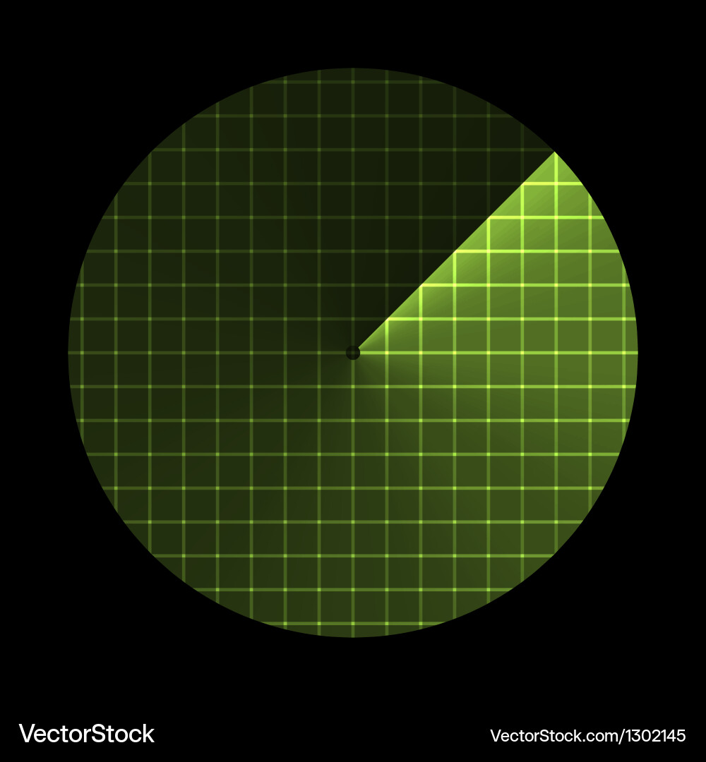 Radar screen sonar icon Royalty Free Vector Image