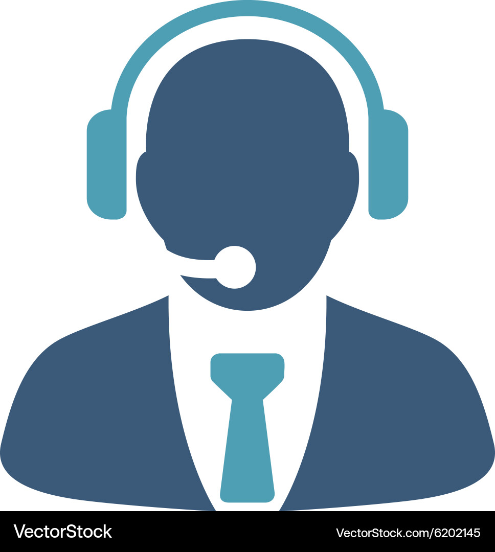 Unterstützung Manager-Symbol Lizenzfreies Vektorbild