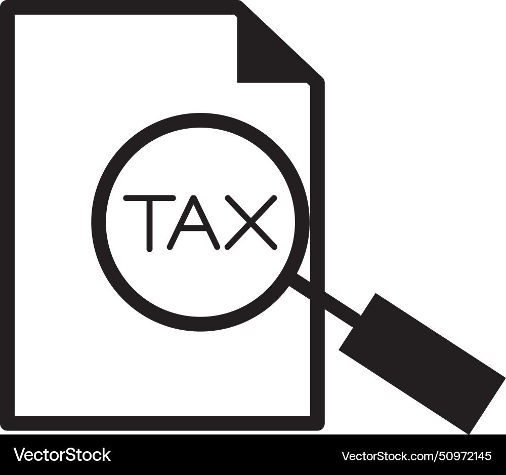 Tax day auditor icon Royalty Free Vector Image