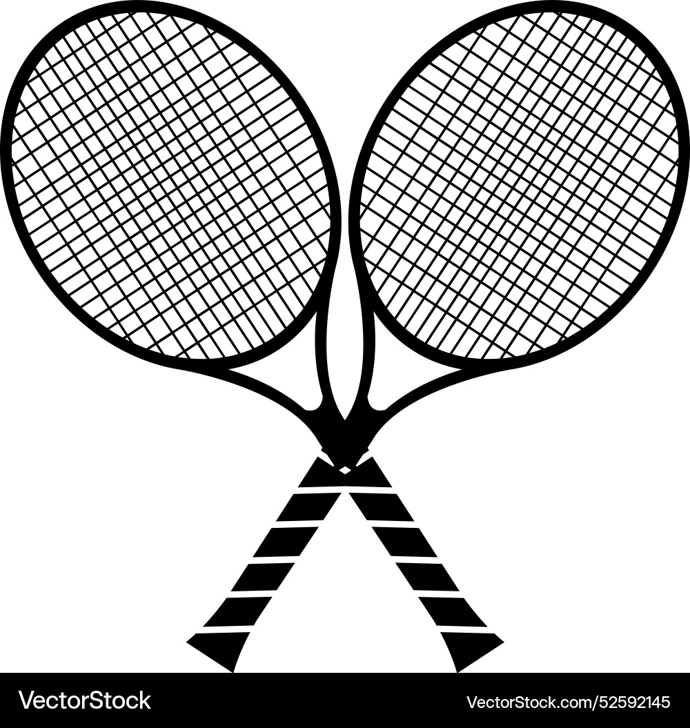 Tennis racket - rackets silhouette Royalty Free Vector Image