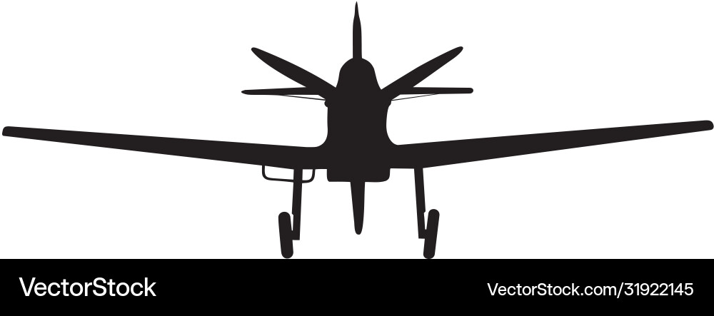 Vicker-armstrong spitfire v front Royalty Free Vector Image