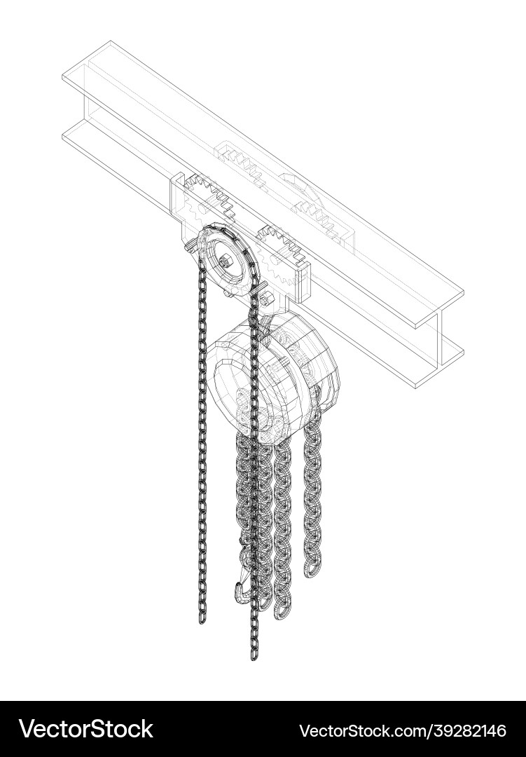 A hoist on the beam Royalty Free Vector Image - VectorStock