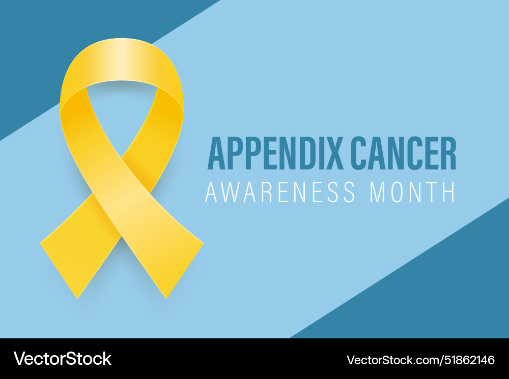 Appendix cancer awareness month banner august Vector Image