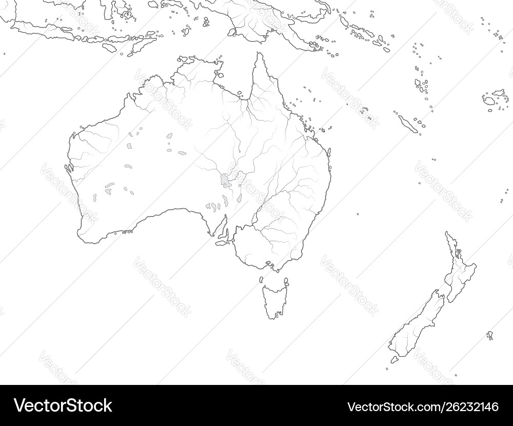 Blank Oceania Map