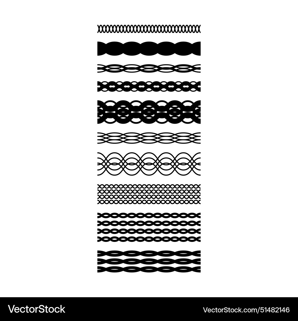 Border frame wavy line divider geometric shape Vector Image