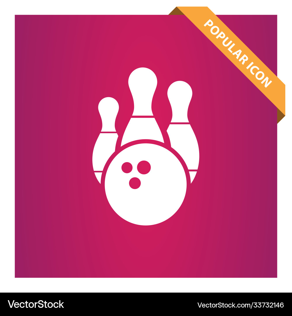 Bowling icon Royalty Free Vector Image - VectorStock