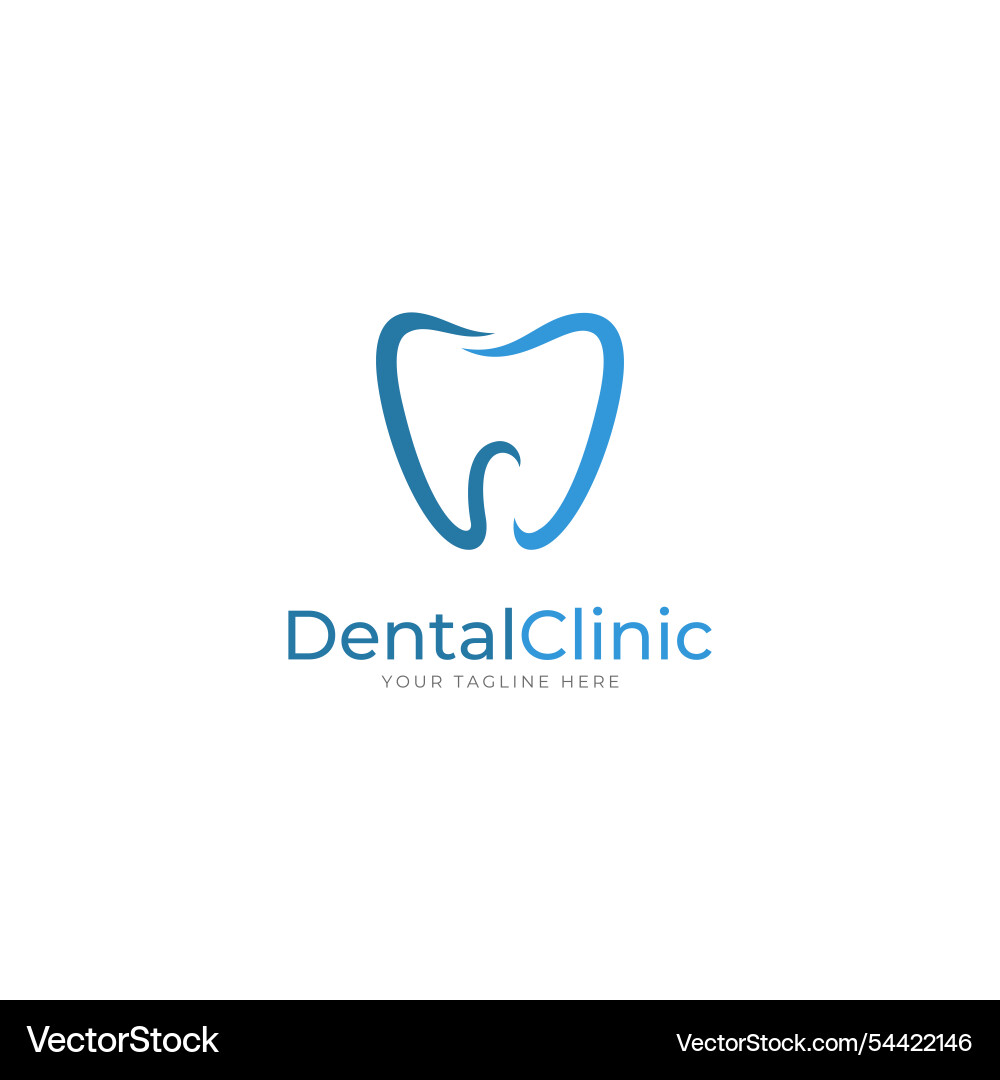 Dental clinic logo design Royalty Free Vector Image