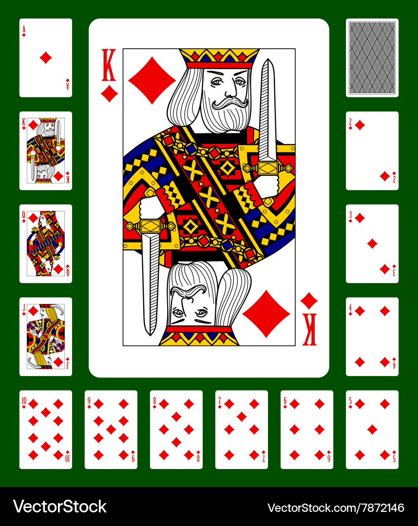 Diamonds Playing Cards Royalty Free Vector Image